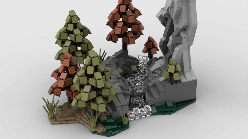 Lego Moc Lotr River Rock Landscape By Matyy Rebrickable Build With Lego