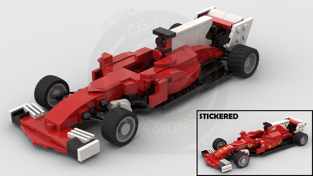 LEGO MOC F1 Ferrari SF70H by CGForceDesigns | Rebrickable - Build with LEGO