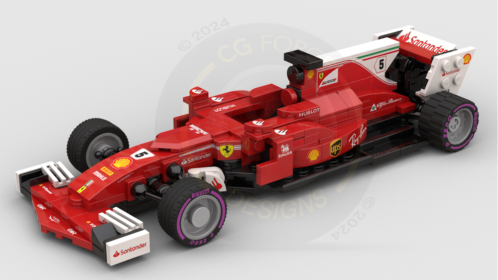 LEGO MOC F1 Ferrari SF70H by CGForceDesigns | Rebrickable - Build with LEGO