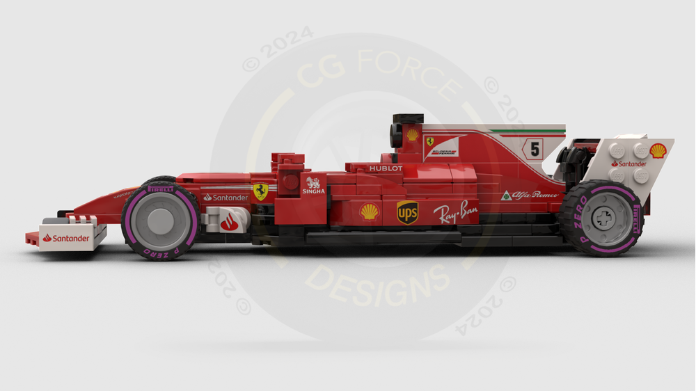 Lego Moc F1 Ferrari Sf70h By Cgforcedesigns Rebrickable Build With Lego