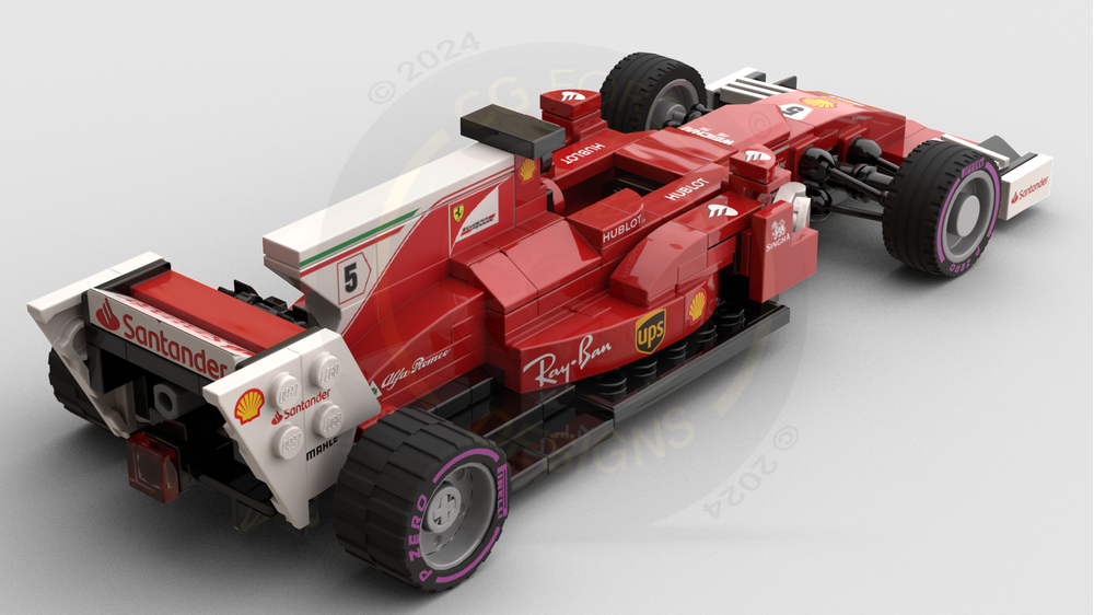 Lego Moc F1 Ferrari Sf70h By Cgforcedesigns Rebrickable Build With Lego