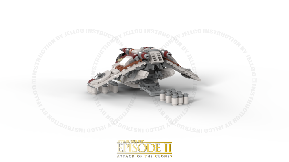 Lego Moc Micro Size Laati Republic Gunship Episode Ii By Jellco