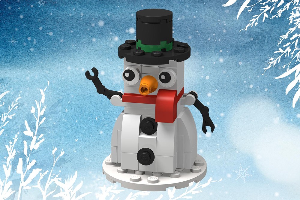 LEGO MOC Rotating Snowman for Winter Holiday Train by BrickChamps ...