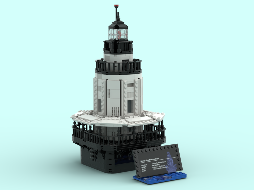 LEGO MOC Spring Point Ledge Lighthouse (WITHOUT base) by Penguins and ...