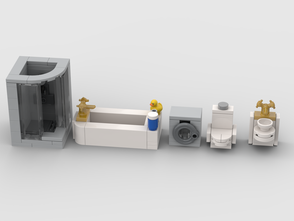 LEGO MOC Bathroom furniture pack by Spotted Bricks | Rebrickable ...