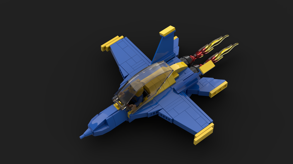 LEGO MOC F-18 Blue Angel demo team CHibi jet by legomania_josh ...