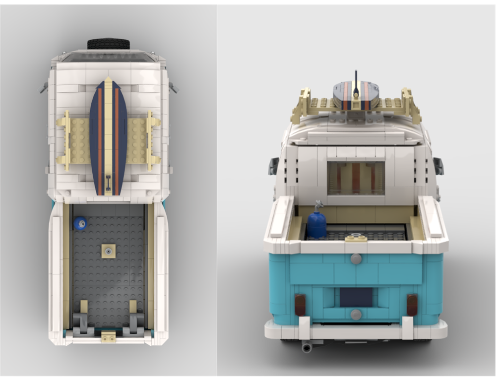 Lego Moc Vw T2 Pickup Double Cap By The Long Lego Liftarm Rebrickable