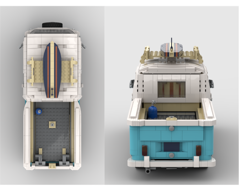 Lego Moc Vw T2 Pickup Double Cap By The Long Lego Liftarm Rebrickable