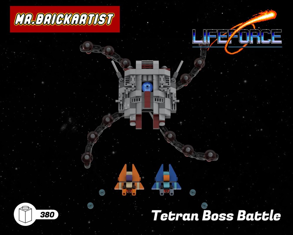 LEGO MOC Life Force (Gradius) Tetran and Vic Viper Twins Boss Battle by MrBrickArtist ...