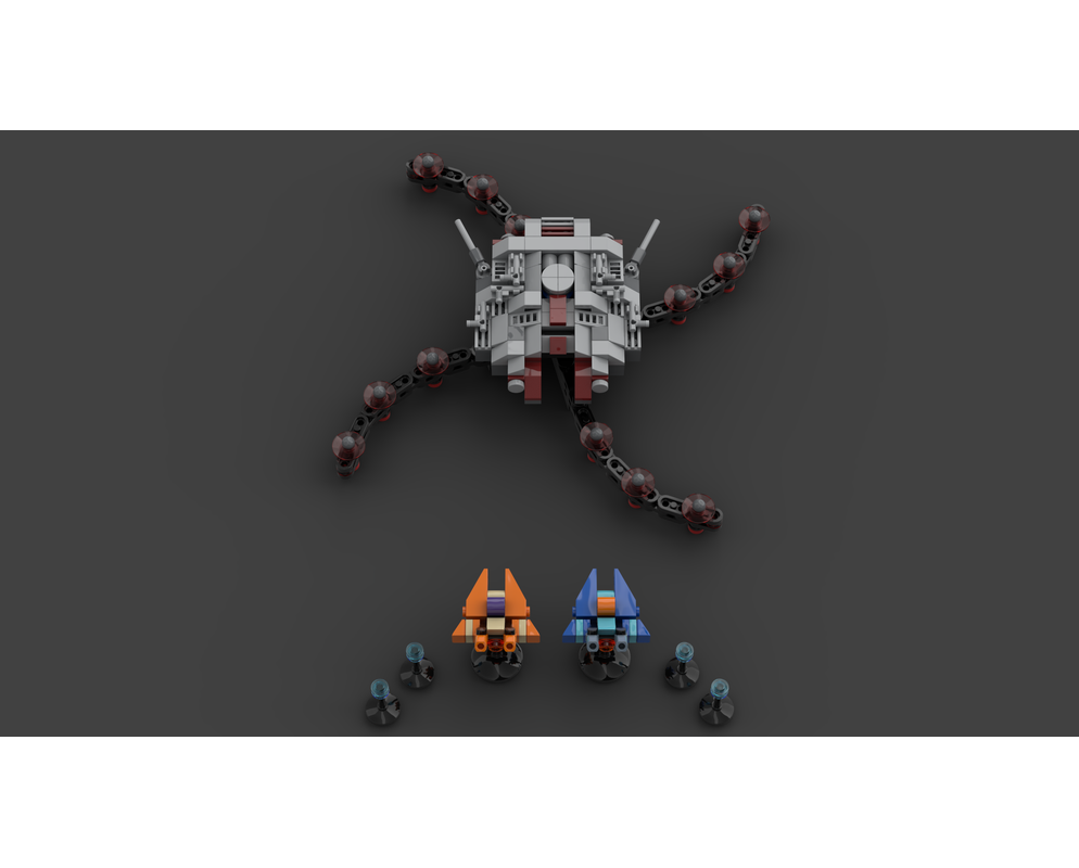 LEGO MOC Life Force (Gradius) Tetran and Vic Viper Twins Boss Battle by ...