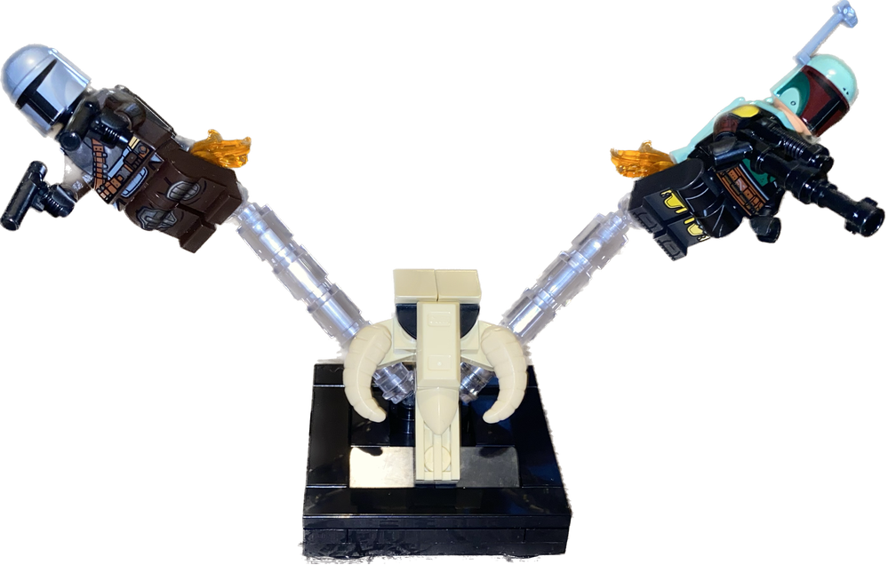 LEGO MOC mythosaur minifigure display for Boba Fett and Din Djarin by ...
