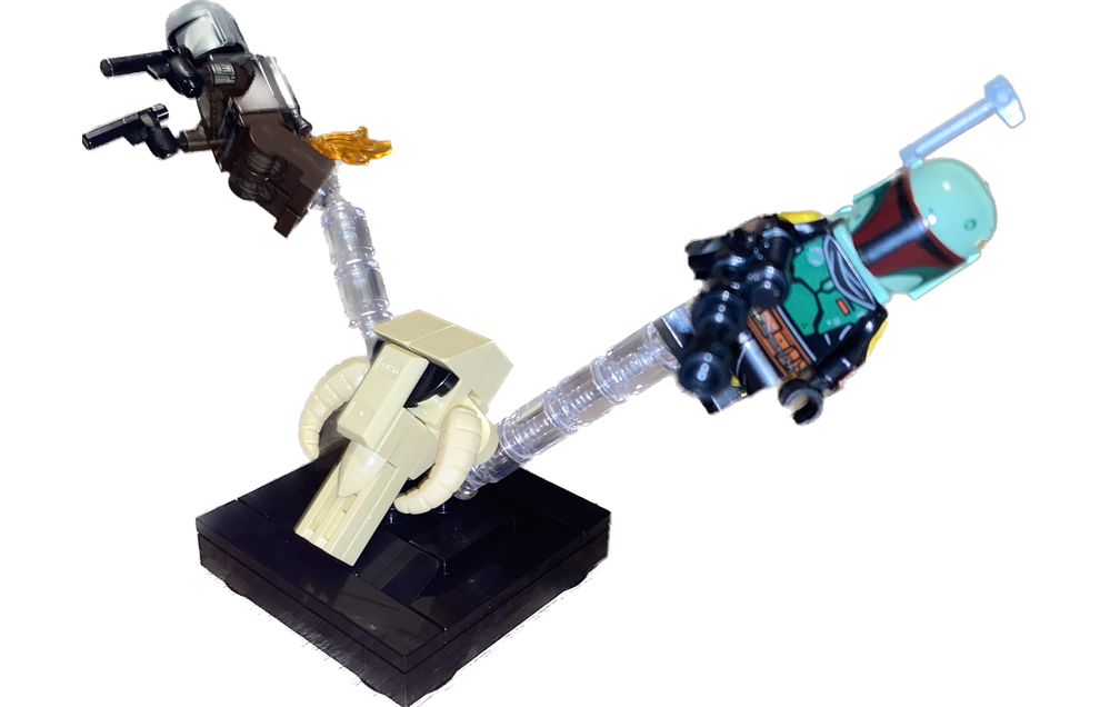 LEGO MOC mythosaur minifigure display for Boba Fett and Din Djarin by ...