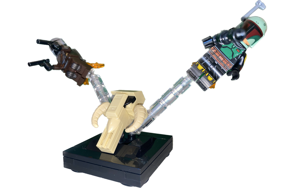 LEGO MOC mythosaur minifigure display for Boba Fett and Din Djarin by ...