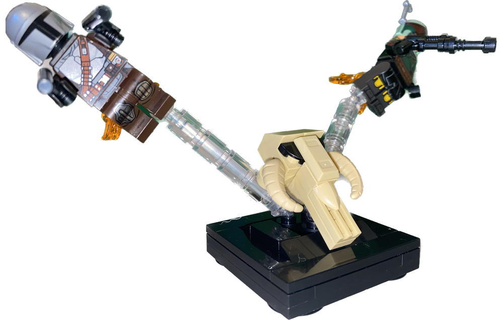 LEGO MOC mythosaur minifigure display for Boba Fett and Din Djarin by ...