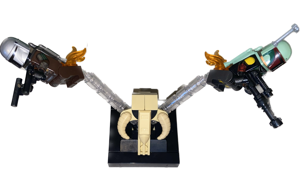 LEGO MOC mythosaur minifigure display for Boba Fett and Din Djarin by ...