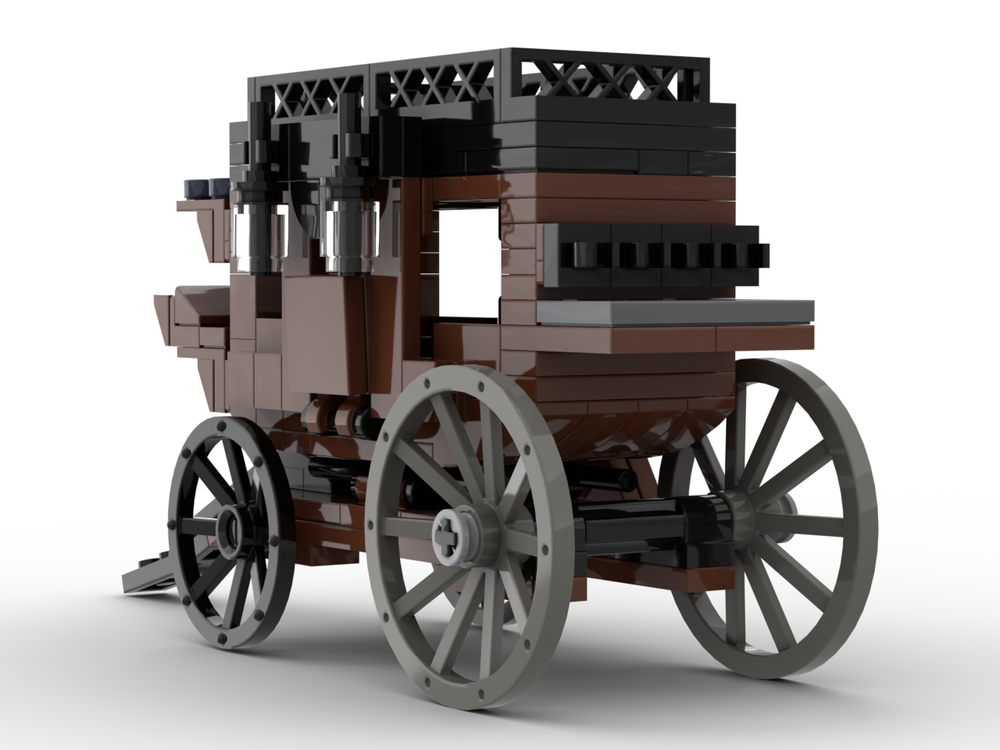 Lego Moc Western Stagecoach By Cascadia Bricks Rebrickable Build