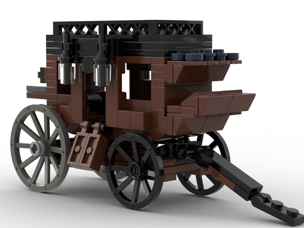 Lego Moc Western Stagecoach By Cascadia Bricks Rebrickable Build