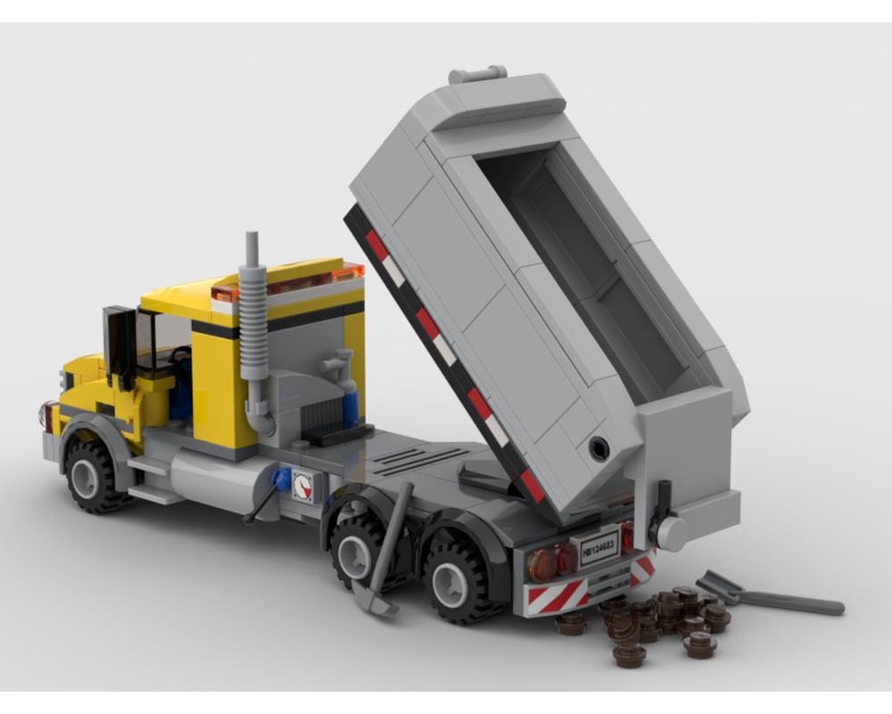 Lego Moc Construction Dump Truck By Haulingbricks Rebrickable Build