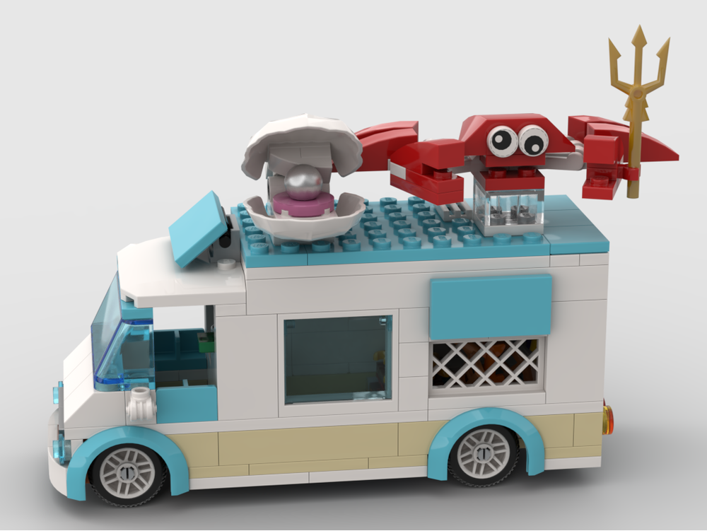 LEGO MOC 41337 Seafood Truck by Anyra | Rebrickable - Build with LEGO