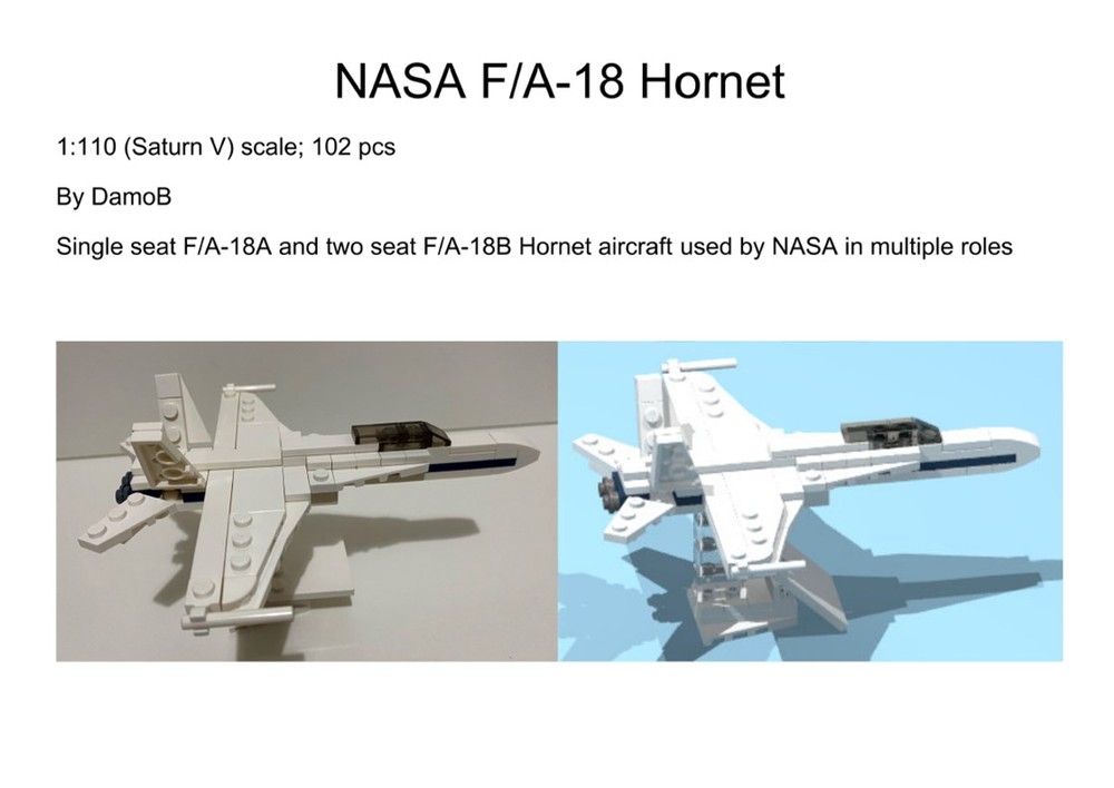 LEGO MOC DamoB's NASA F/A 18 Hornet mission support aircraft by DamoB ...