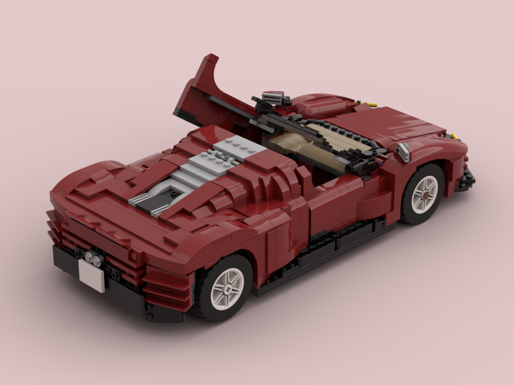 Lego Moc Ferrari Daytona Sp3 By Creationcaravan Brad Barber