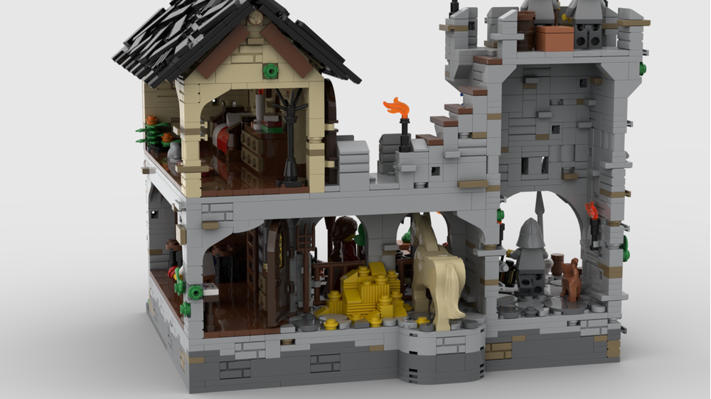 Lego Moc Medieval Harbor By Jk Brick Rebrickable Build With Lego