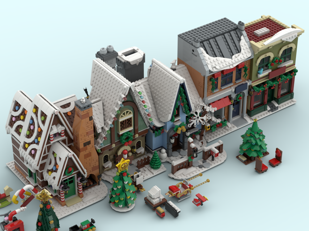 LEGO MOC Modular Holiday Main Street by Brick Artisan | Rebrickable ...