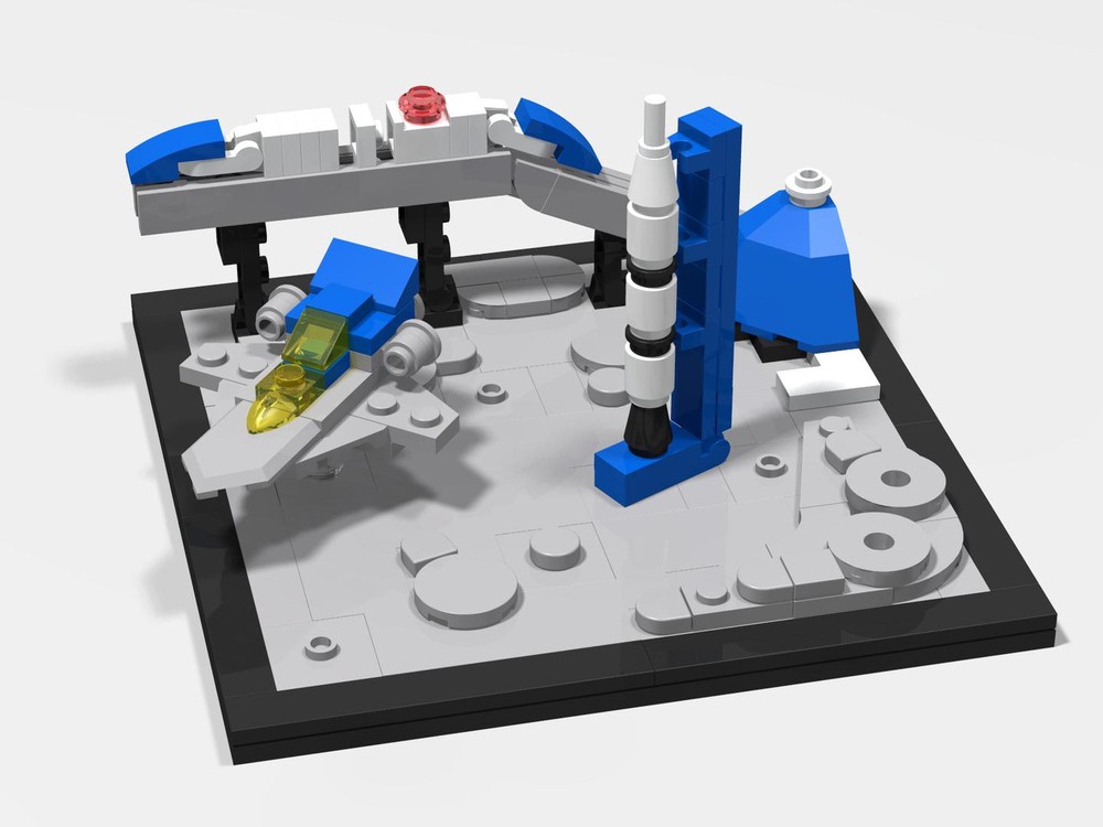 Lego Moc Classic Space Vignette By Dave Rebrickable Build With Lego