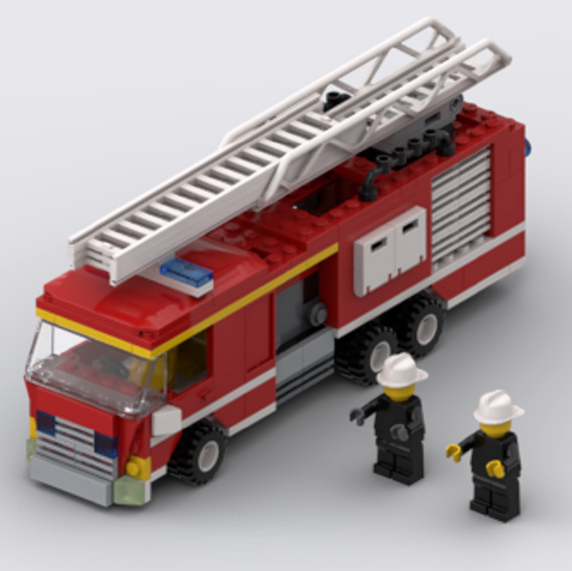 LEGO MOC (x) - FIRE TRUCK WITH SCALE by vchianea | Rebrickable - Build ...