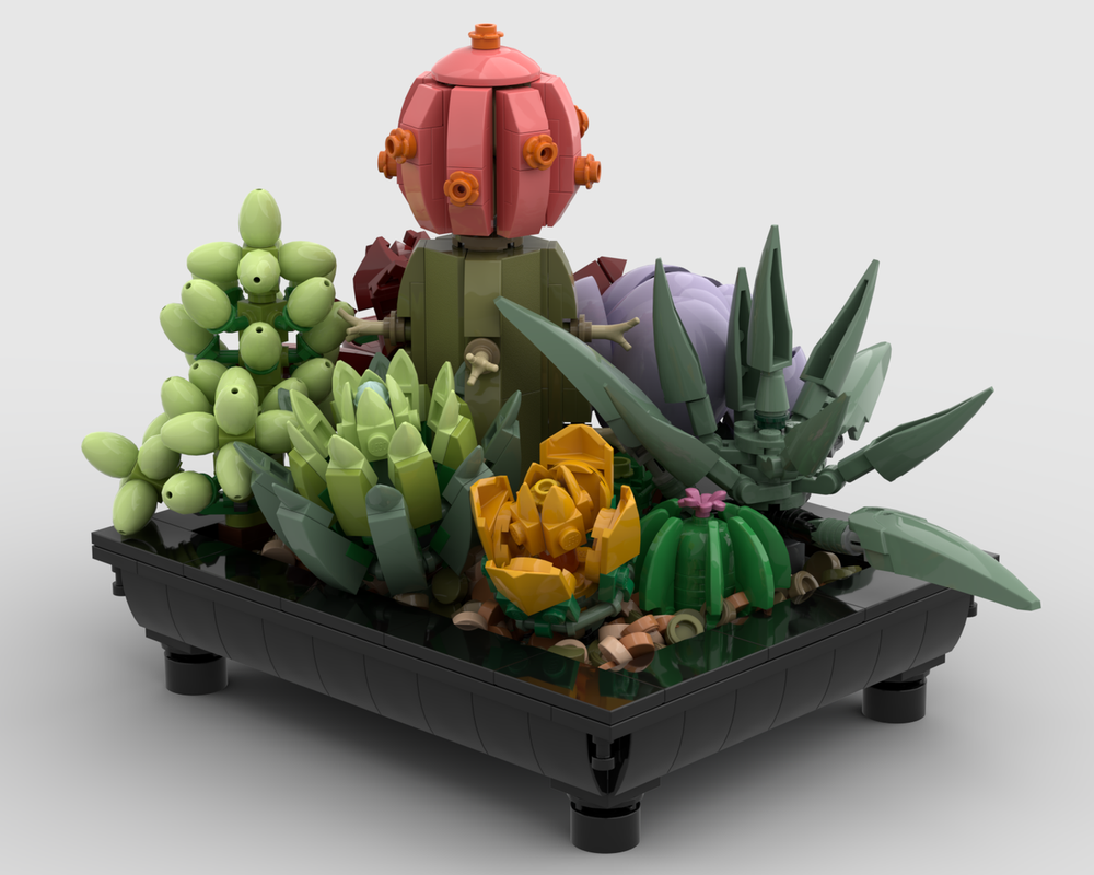 LEGO MOC Succulents in a pot by SS3nse | Rebrickable - Build with LEGO