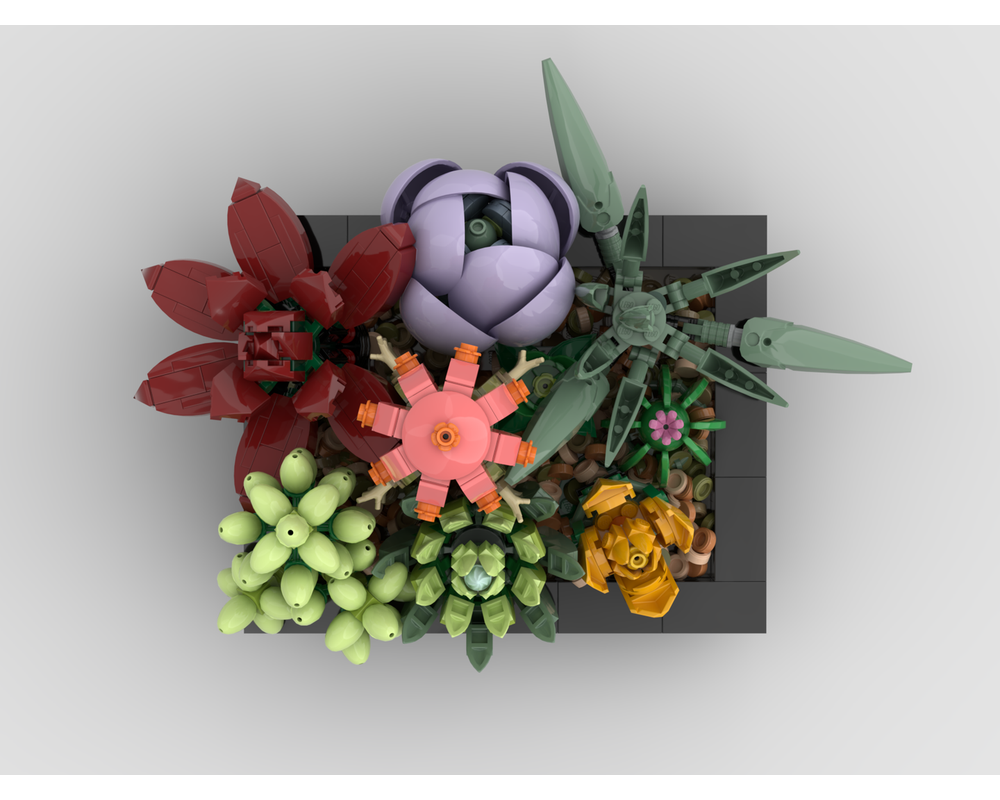Lego Moc Succulents In A Pot By Ss3nse Rebrickable Build With Lego