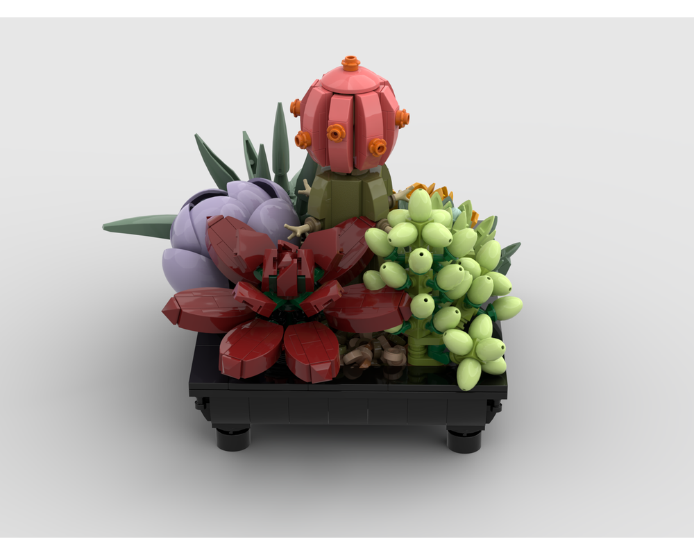 Lego Moc Succulents In A Pot By Ss3nse Rebrickable Build With Lego