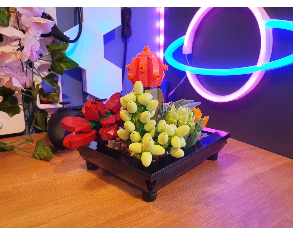 Lego Moc Succulents In A Pot By Ss3nse Rebrickable Build With Lego