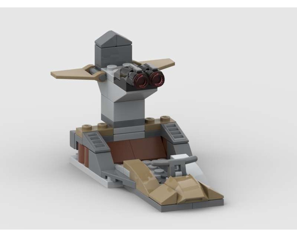 Lego Moc Mandalorian Speeder With Detachable Hovering Gun By Jlherbst77