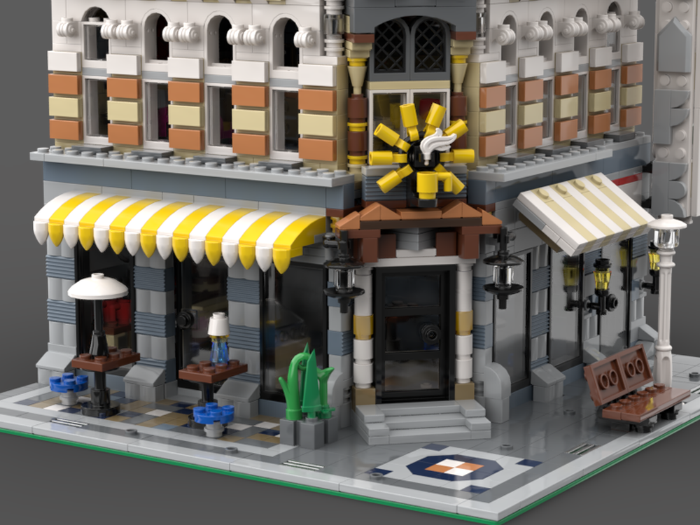 Lego Moc Cafe Corner Assembly Square Alternative Build By Chricki