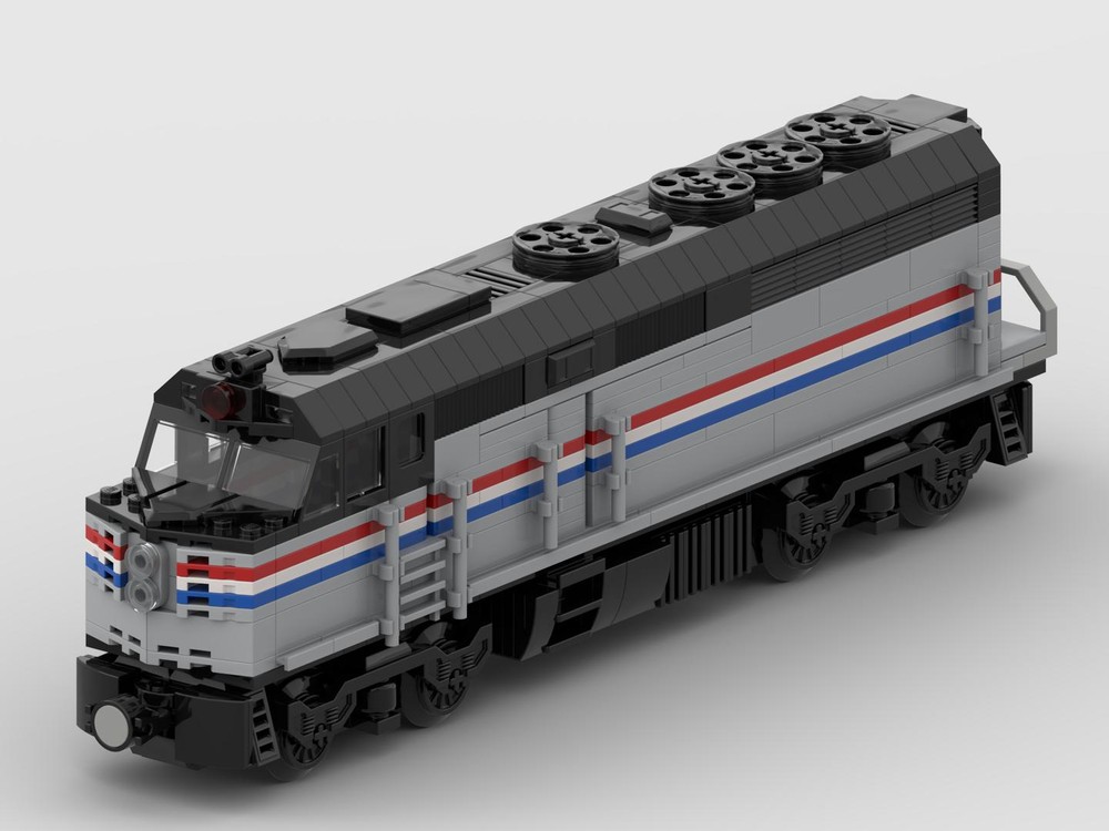 LEGO MOC Amtrak EMD F40PH by BuMu | Rebrickable - Build with LEGO