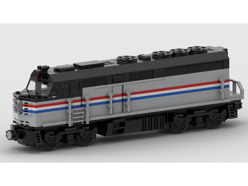 LEGO MOC Amtrak EMD F40PH by BuMu | Rebrickable - Build with LEGO