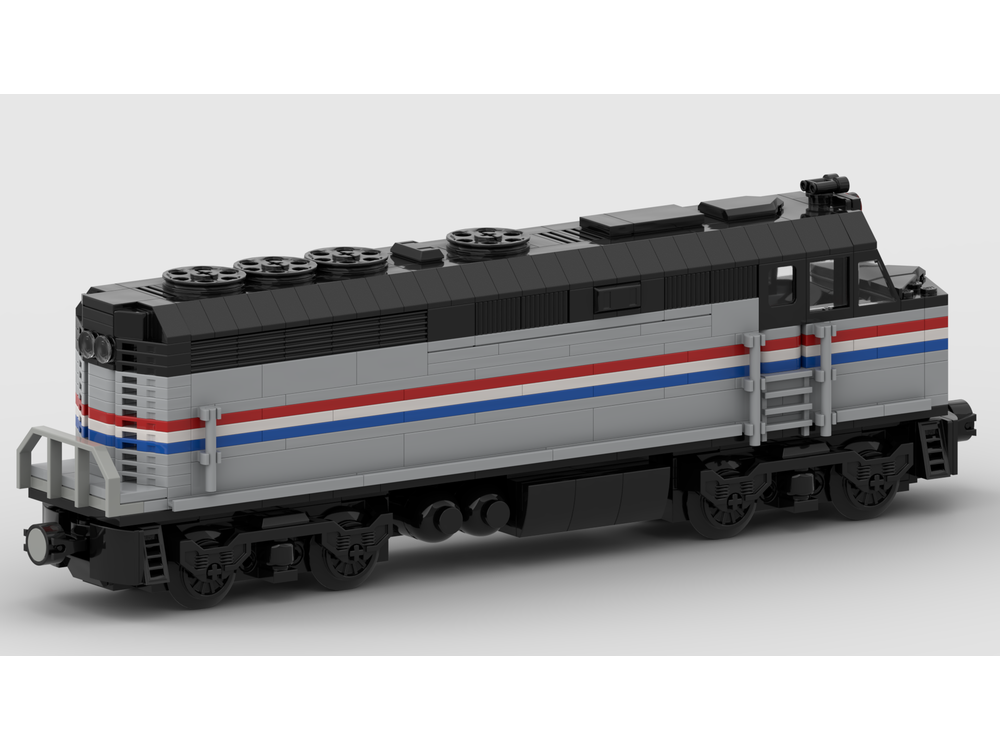 LEGO MOC Amtrak EMD F40PH by BuMu | Rebrickable - Build with LEGO