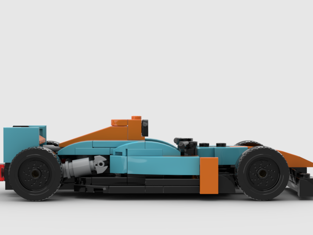 LEGO MOC Custom open wheel racer (Gulf) by Mybrickcars | Rebrickable ...
