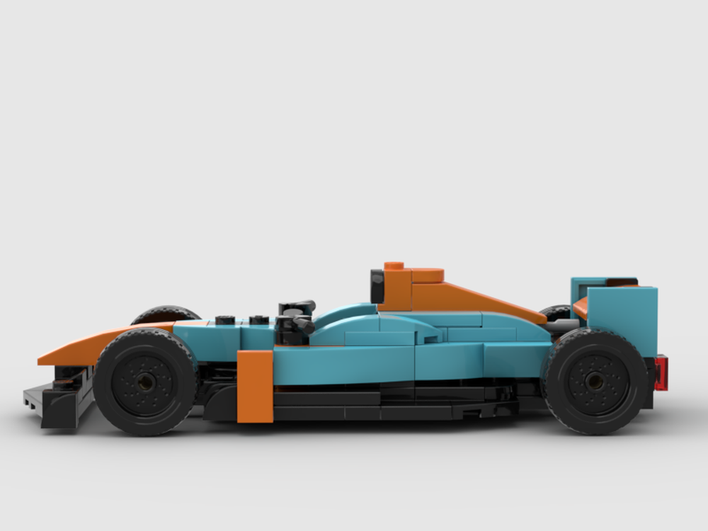 LEGO MOC Custom open wheel racer (Gulf) by Mybrickcars | Rebrickable ...