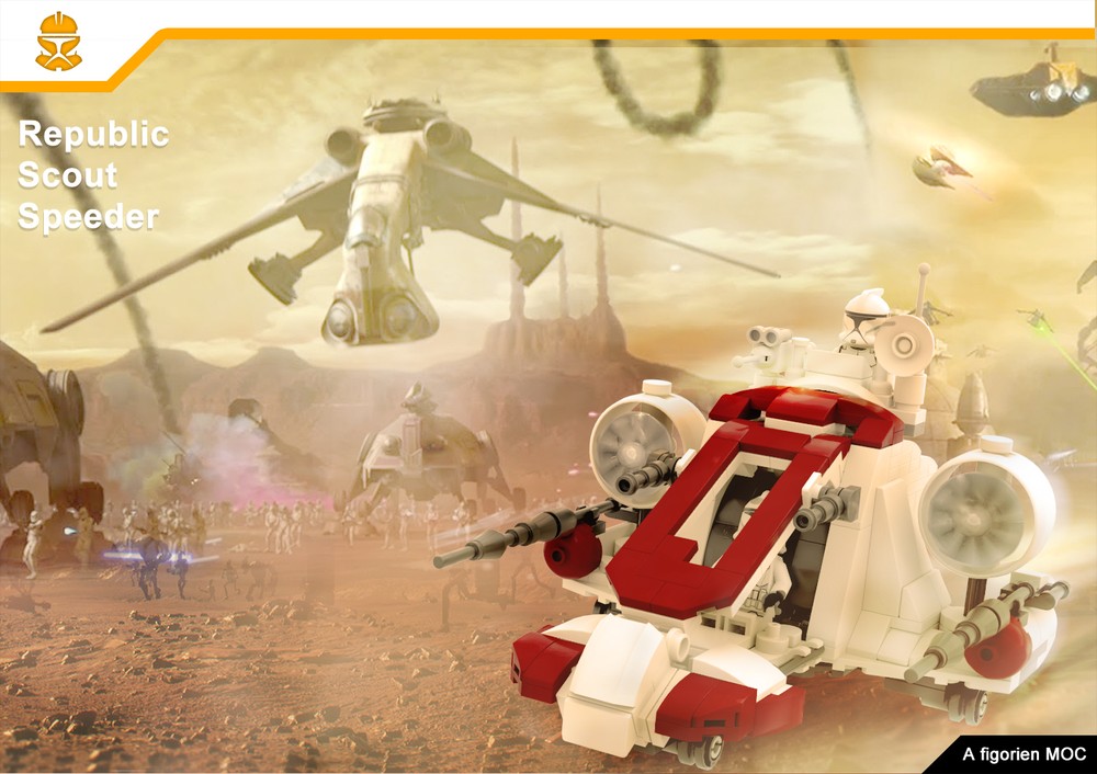 LEGO MOC Republic Scout Speeder by cheesebricks | Rebrickable - Build ...
