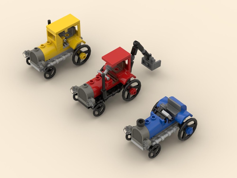 LEGO MOC Mini vintage tractors by aquir | Rebrickable - Build with LEGO