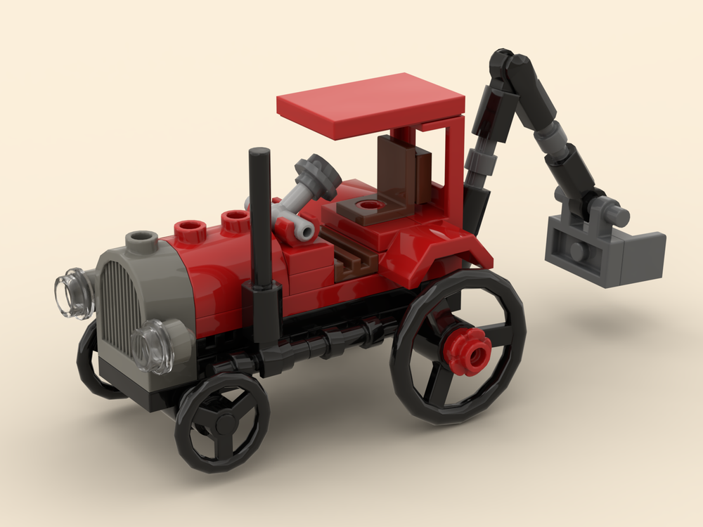 Lego Moc Mini Vintage Tractors By Aquir Rebrickable Build With Lego