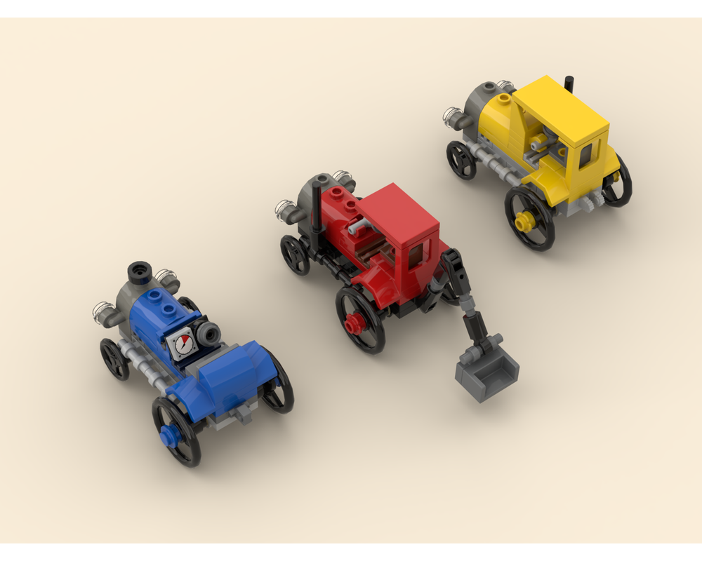 LEGO MOC Mini vintage tractors by aquir | Rebrickable - Build with LEGO