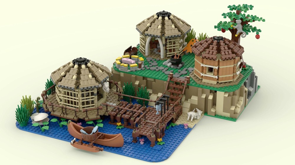 LEGO MOC Prehistoric Village by LegoBricking | Rebrickable - Build with ...