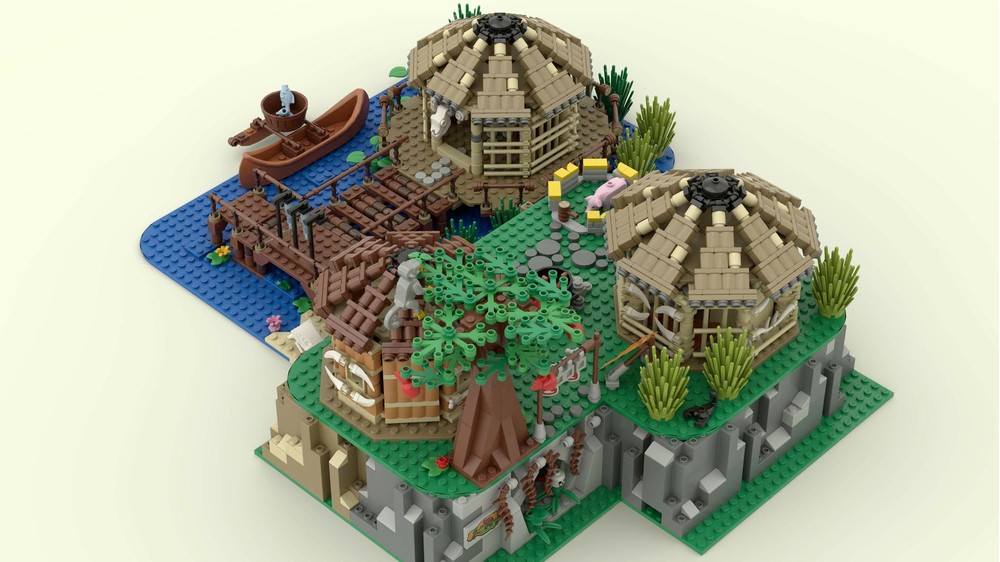 LEGO MOC Prehistoric Village by LegoBricking | Rebrickable - Build with ...