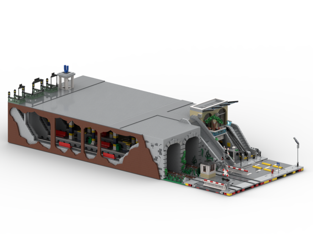 Lego Moc Underground Station Tunnel By Legofan21 Rebrickable Build