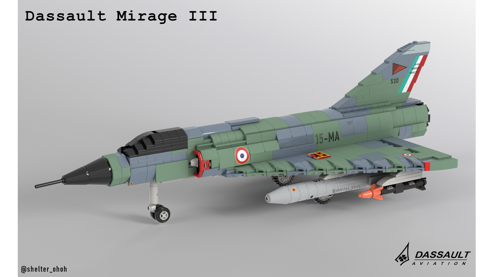 LEGO MOC 1/35 Mirage III by SHELTER_OhOh | Rebrickable - Build with LEGO