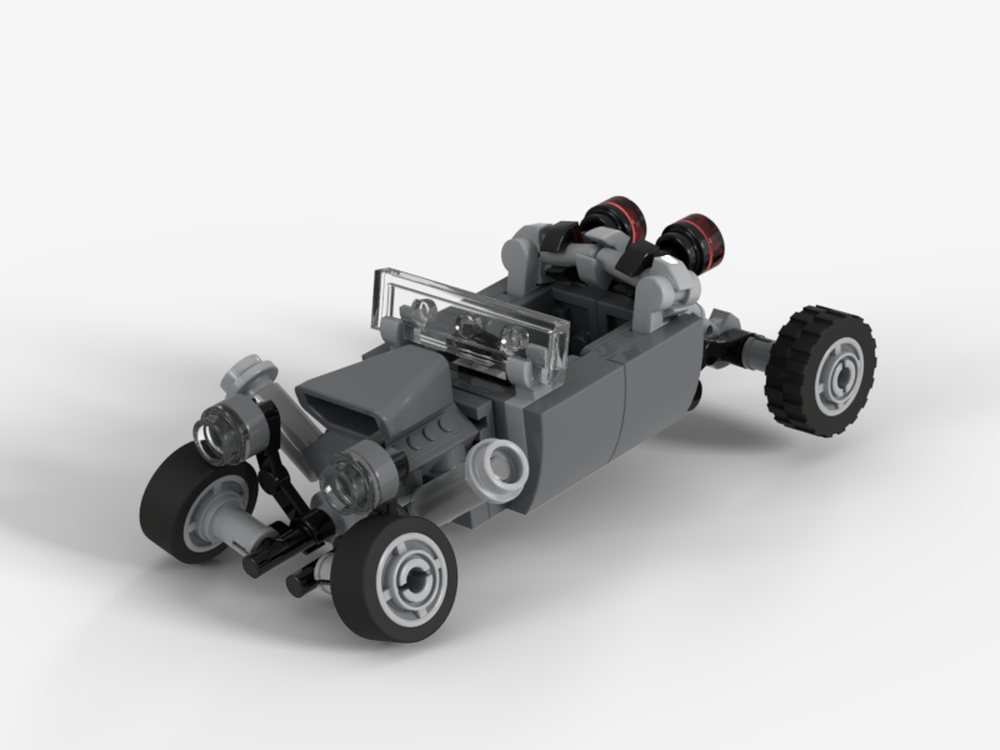 LEGO MOC Gray Hotrod by Brickblins | Rebrickable - Build with LEGO