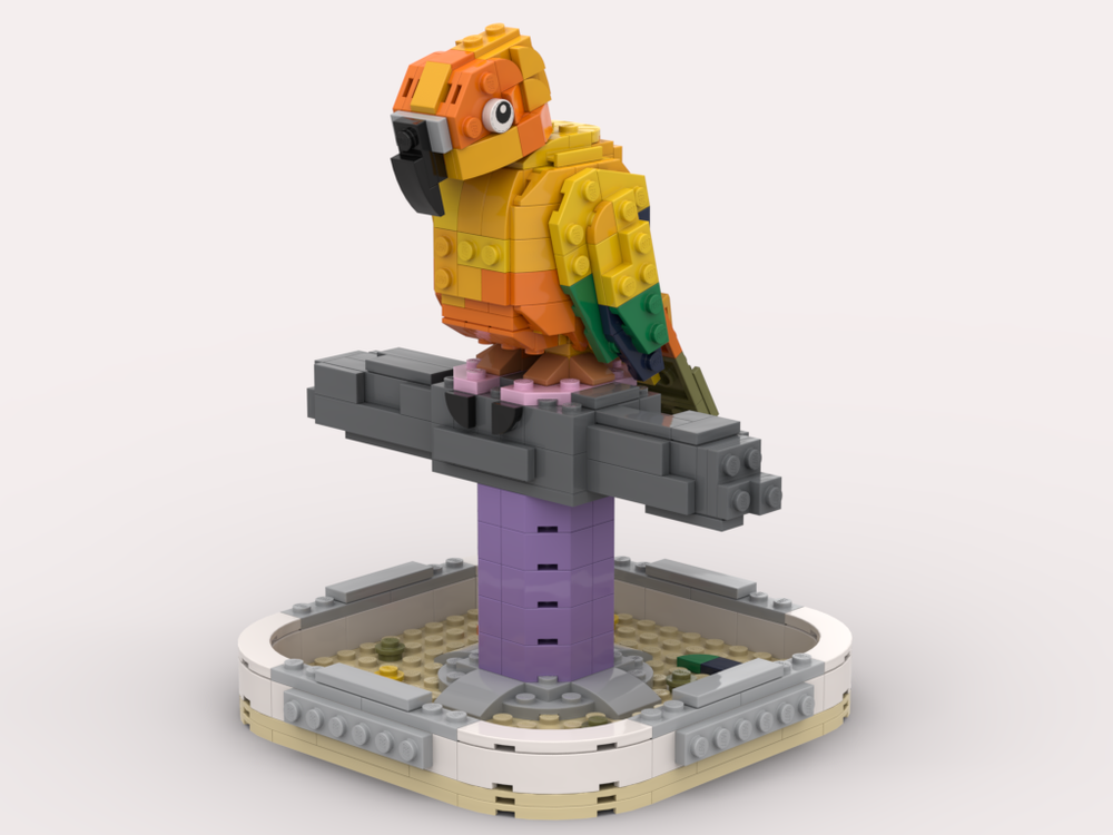 LEGO MOC Sun Conure / Green Cheek Conure by Penguins and plastic ...